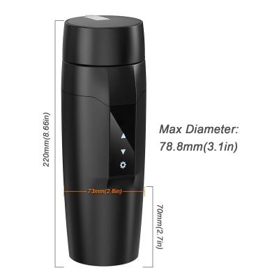 Cina Coppa di riscaldamento per auto portatile, bollitore elettrico da viaggio da 350 ml, tazza di riscaldamento per auto in acciaio inox 304, regolabile da 40 a 100 ° C in vendita
