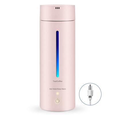 Cina 350 ml Cisterna portatile piccola, Cisterna da viaggio con rivestimento antiaderente, libera da BPA, caldaia ad acqua a LED a 3 colori in vendita