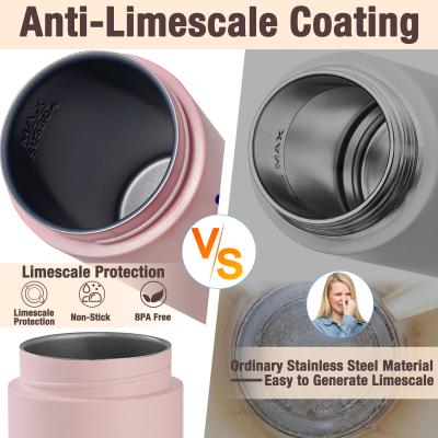Cina 350 ml Cisterna portatile piccola, Cisterna da viaggio con rivestimento antiaderente, libera da BPA, caldaia ad acqua a LED a 3 colori in vendita