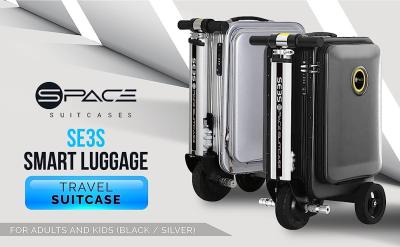 China Smart Rideable Suitcase 26L, lichtgewicht elektrische bagagescooter voor reizen met digitaal slot, waterdicht en lichtwei Te koop