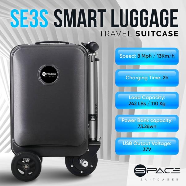 Quality Smart Rideable Suitcase 26L, Lightweight Electric Luggage Scooter For Travel for sale