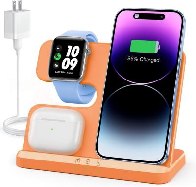 China 3 in 1 Ladestation für iPhone, drahtloses Ladegerät für iPhone 15 14 13 12 11 X Pro Max & Apple Watch - Wireless Charg for sale
