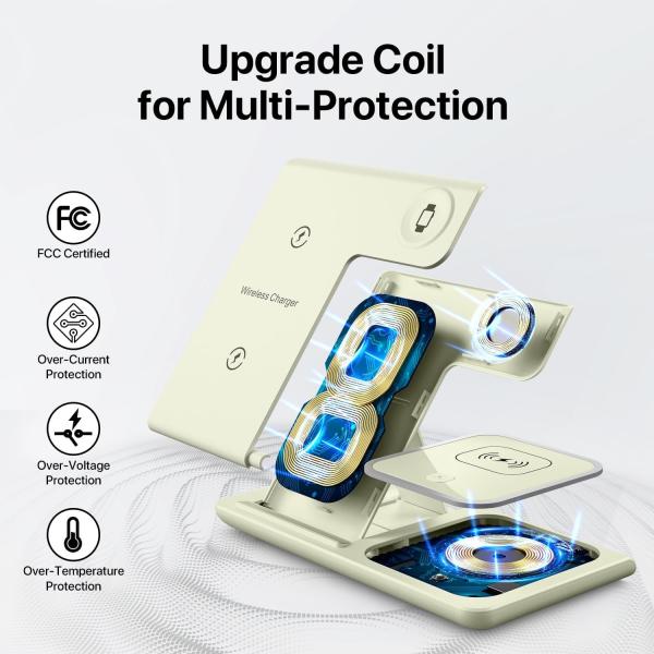 Quality Wireless Charger, 3 in 1 Wireless Charging Station, Fast Wireless Charger Stand for sale