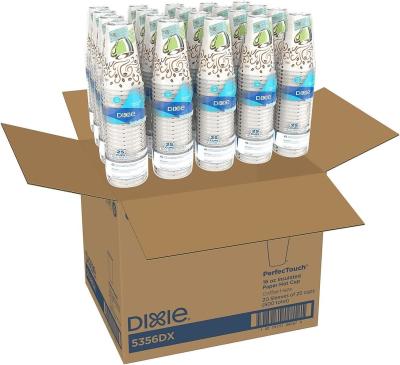 China Op maat gedrukt 4 6 8 12 oz Wegwerpverpakkingen voor levensmiddelenbak biologisch afbreekbare yoghurt papieren schaal ijsbekers Te koop