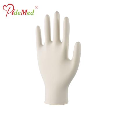 China Dental Use Powder Free Latex Gloves Smooth Healthcare Latex Gloves Natural White for sale
