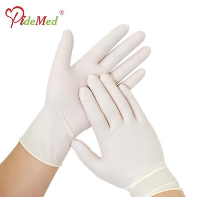 China High Elasticity Powdered Latex Examination Gloves Comfort Non Sterile Disposable Gloves for sale