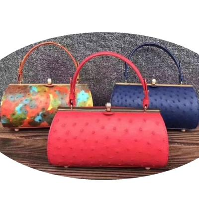 China New ostrich leather ladies handbag messenger bag cheongsam bag for sale