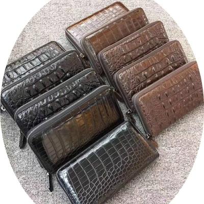China Thailand Crocodile Leather Wallet Men's Long Handbag Casual Business Clutch Bag for sale