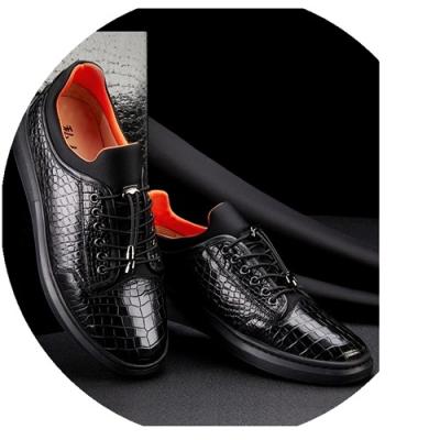China Crocodile Leather Shoes Men's Genuine Leather High-End Business Casual Men's Formal Wear Korean Casual Trend Breathable for sale