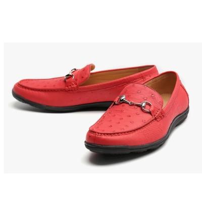 China Ostrich Leather Beanie Shoes Breathable Casual Shoes Comfortable Leather Shoes Personalized Leather Men's Shoes for sale