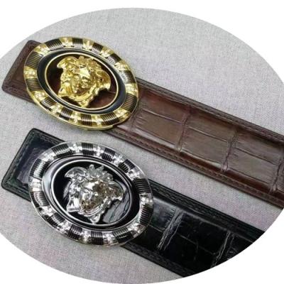 China Collection Of Medusa Men's Belt Glossy Leather Pants Belt Fashion Personality Printing Belt Youth Beauty Head for sale