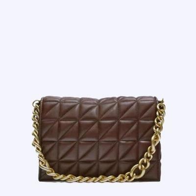 China New women's bag 2022 black all-match retro chain quilted shoulder bag underarm diamond small square bag for sale