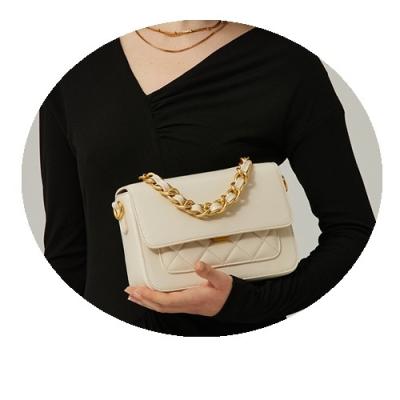 China Leather hand-held chain small square bag women's summer high-end shoulder messenger bag for sale
