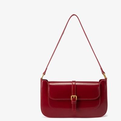 China Red Bag Women's New Underarm Bag Shoulder Messenger Handbag for sale