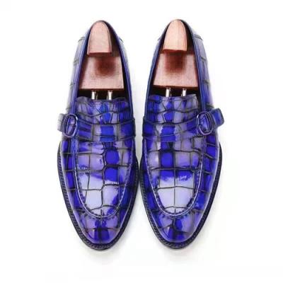 China Imported Crocodile Leather Shoes 2022 Formal Dress Nile Crocodile Men's Leather Shoes Casual Suit Men's Wedding Shoes for sale