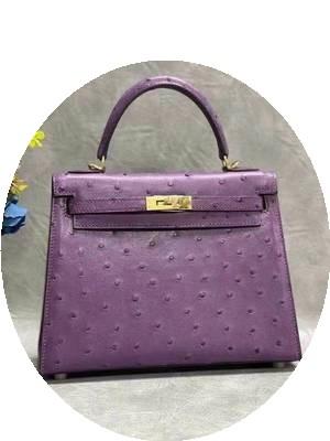 China New Women's Bag South Africa Ostrich Leather Leather Hand-Held 25 Kelly Bag Ostrich Leather Ladies Shoulder for sale