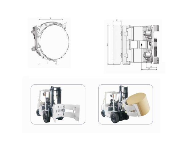 Carretilla elevadora de 2 Ton Paper Roll Clamp For