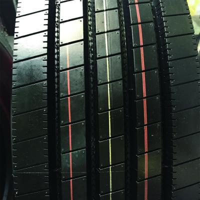 China Anti Skid Steering 17.0mm Tread TBR 11R22.5 Forklift Tyres for sale