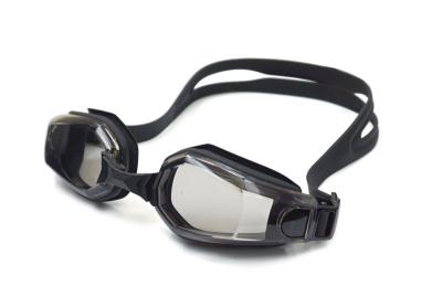 China Customized Unisex Black Swimming Goggles With Clear Lens 3 Size Available for sale