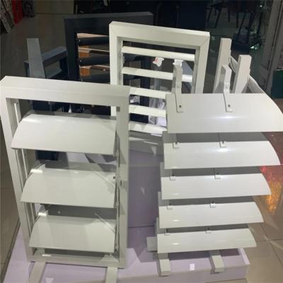 Cina metallo di alluminio delle lame del Louvre del profilo della venatura del legno della feritoia di Sun 45x200 di alluminio in vendita