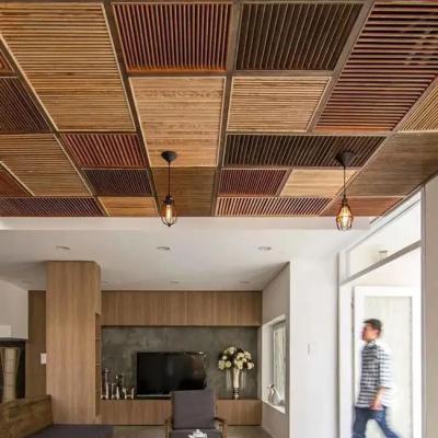 China OEM Suspend Metal Ceiling Design Polyester Powder Coating With LED Light for sale