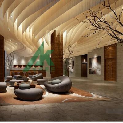 Plafond en aluminium de cloison en aluminium de longueur du plafond 3000mm en métal de largeur de 300mm