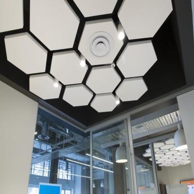 China Fashion Perforated Aluminium Hexagon Ceiling Tiles Soundproof Customizable for sale