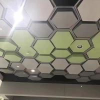 China Customizable Color Hexagonal Clip In Ceiling 404mm For Metro Station for sale
