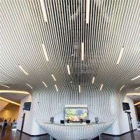 China 3.0mm Metal Ceiling Design Customizable Vertically Curved Baffle Ceiling System for sale