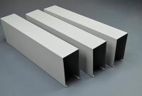 China fireproof Aluminum U Baffle Ceiling 300*15*3000mm For Shopping Mall for sale