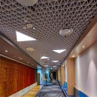China 100*100*100mm Triangular Open Cell Ceiling 0.5mm Thickness  Aluminum Ceiling Grid for sale