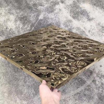 Cina Clip nel pannello per soffitti di acciaio inossidabile dell'ondulazione dell'acqua 600x600mm in vendita