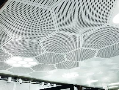 Cina Alluminio esagonale Clip-nel soffitto per la decorazione della parete di Convention Center in vendita