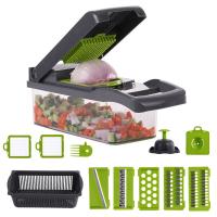 China Multifunctional Vegetable Cutter 32x11.3x11cm ABS Stainless Steel Kitchen Tool for Dicing Shredding for sale