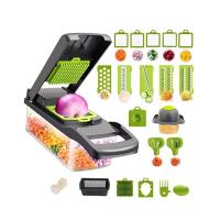 China Multifunctional Vegetable Cutter 32x11.3x11cm ABS Stainless Steel Kitchen Tool for Dicing Shredding for sale