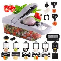 China Multifunctional Vegetable Cutter 32x11.3x11cm ABS Stainless Steel Kitchen Tool for Dicing Shredding for sale