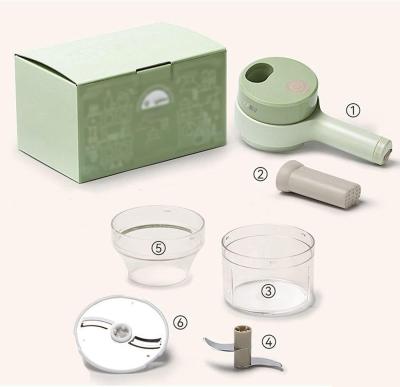 Cina ABS PP PC Acciaio inossidabile Kitchen Chopper Europe Portable 4 in 1 Set Tagliavegetale in vendita