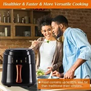 China Commerciële De 8l roestvrijstalen voering Custom Silver Crest Air Fryers voor het koken Te koop