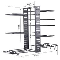 China Foldable Iron Cutting Board Storage Rack 56x20x41cm No Punch Installation Kitchen Organizer for sale