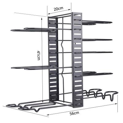 China Functional Foldable Iron Rack for Kitchen Cutting Board Storage No-Punch Installation for sale