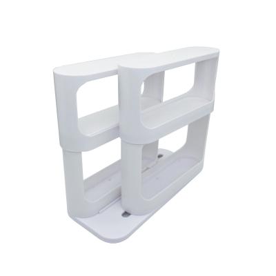 China Convenient Rotation 2 Tier Rotating Spice Rack for Pull Out Kitchen Cabinet Storage for sale