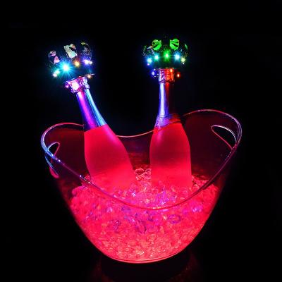 Cina Party Club Hotel Acrilico Contenitore di bevande in plastica Logo personalizzato Led Acrilico Ice Bucket in vendita