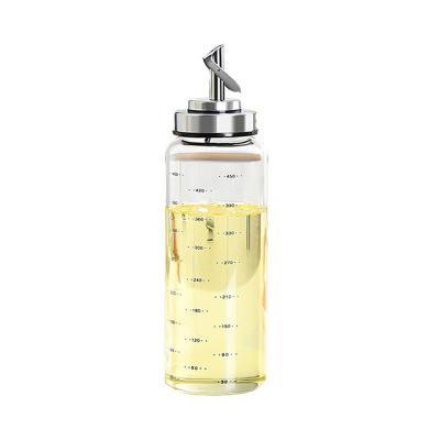 China Automatic Opening and Closing Oil Bottle for Kitchen High Borosilicate Glass 6.4*25cm for sale