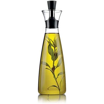 Cina 650 ml/400 ml bottiglie di vetro per distribuzione di olio e aceto senza goccioline per cucina in vendita