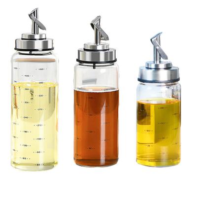 Cina Bottiglia di olio in vetro in acciaio inossidabile e bottiglia del distributore di aceto 17 oz per la cottura e la frittura in vendita