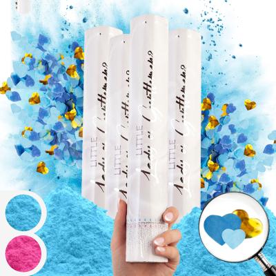 Cina 60cm Sesso rivelare Confetti Cannon Popper Smoke Powder Confetti bastoncini per forniture di festa in vendita
