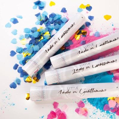 Cina 60cm Sesso rivelare Confetti Cannon Popper Smoke Powder Confetti bastoncini per forniture di festa in vendita