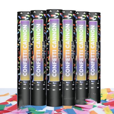 Cina 40cm Multicolor Biodegradable Party Popper Confetti Cannoni per celebrazioni colorate in vendita