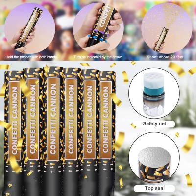 Cina 40cm Multicolor Biodegradable Party Popper Confetti Cannoni per celebrazioni colorate in vendita