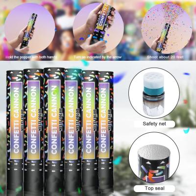 Cina 40cm Multicolor Biodegradable Party Popper Confetti Cannoni per celebrazioni colorate in vendita